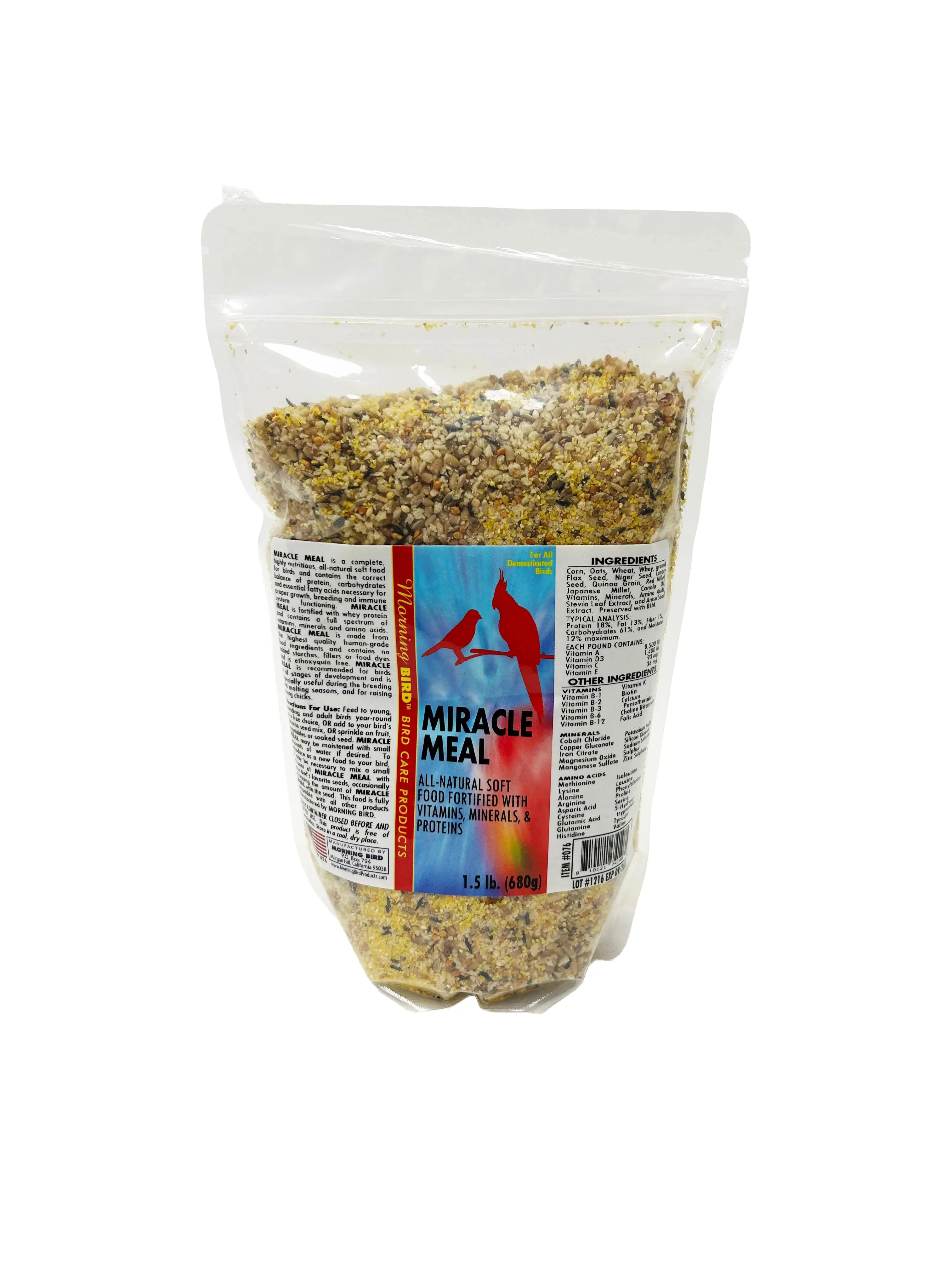 1.5 lb Miracle Meal - Morning Bird – MyBirdStore.com